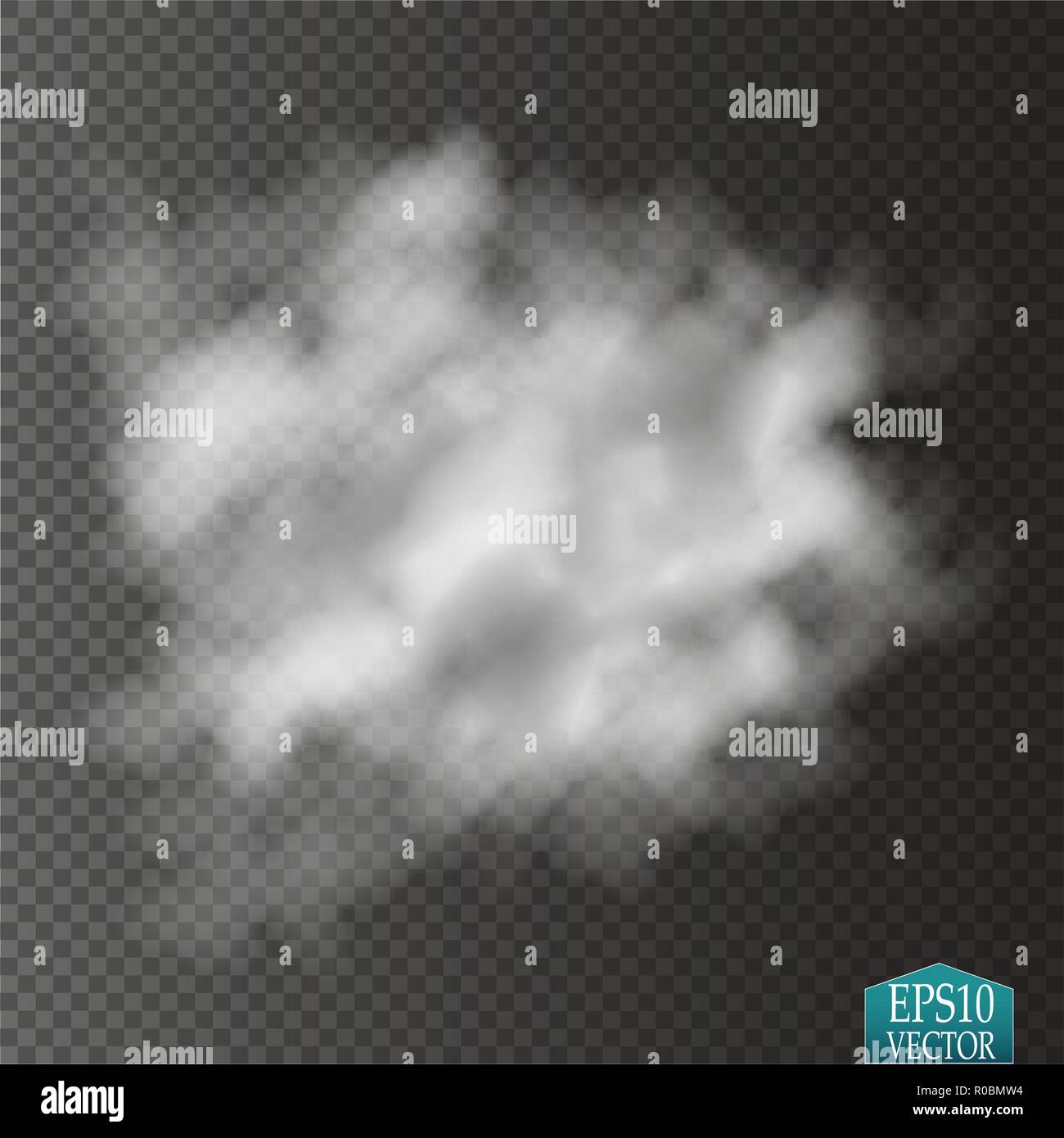 Fog or smoke isolated transparent special effect. White vector ...