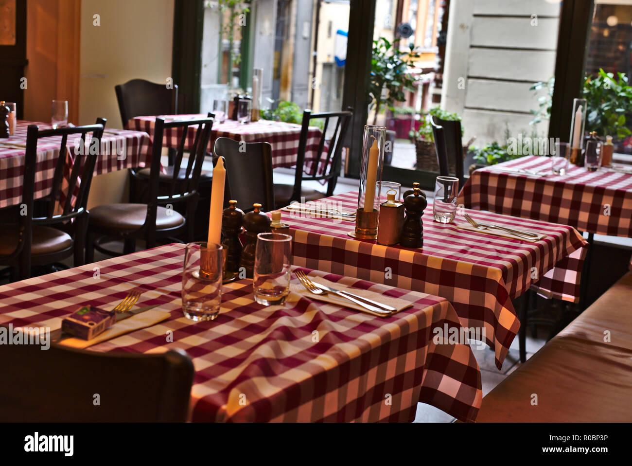 Beautiful italian restaurant interior in hi-res stock photography and ...