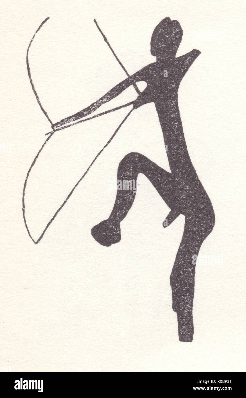 ARCHER . ART PRÉHISTORIQUE Stock Photo - Alamy