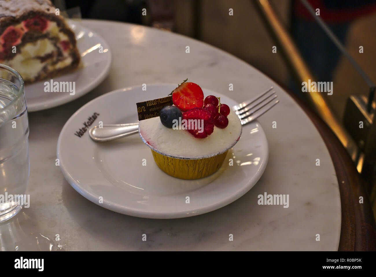 Swedish cup cake with fruits Stock Photo - Alamy