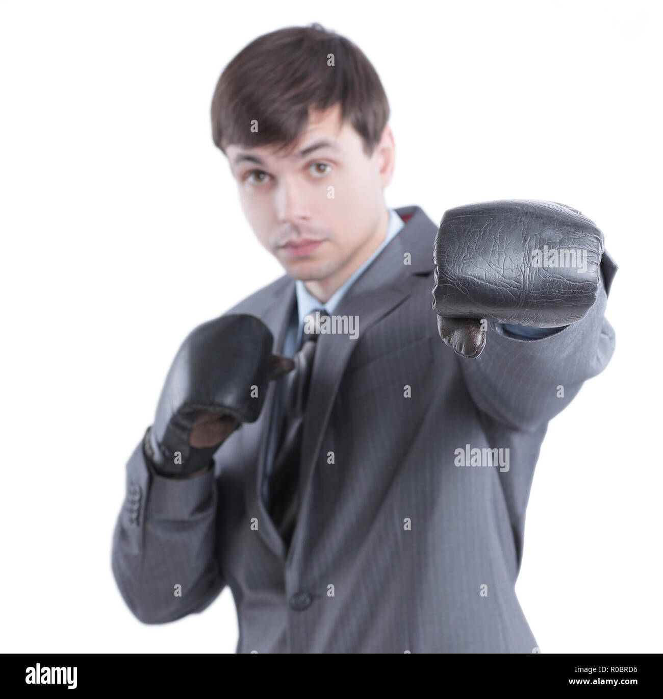 Boxer businessman isolated on white hi-res stock photography and images ...