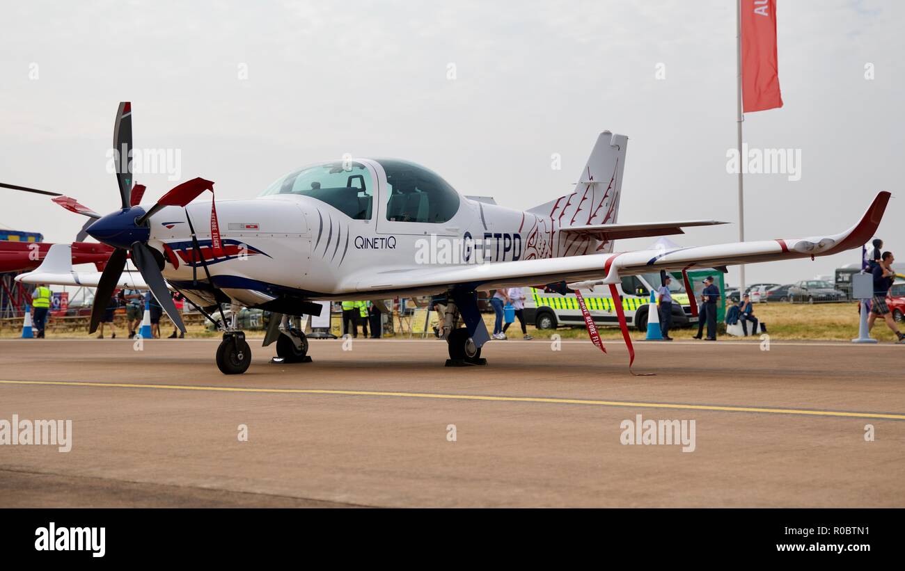 QinetiQ - Grob G-120TP (G-ETPD) on static display at the 2018 Royal ...