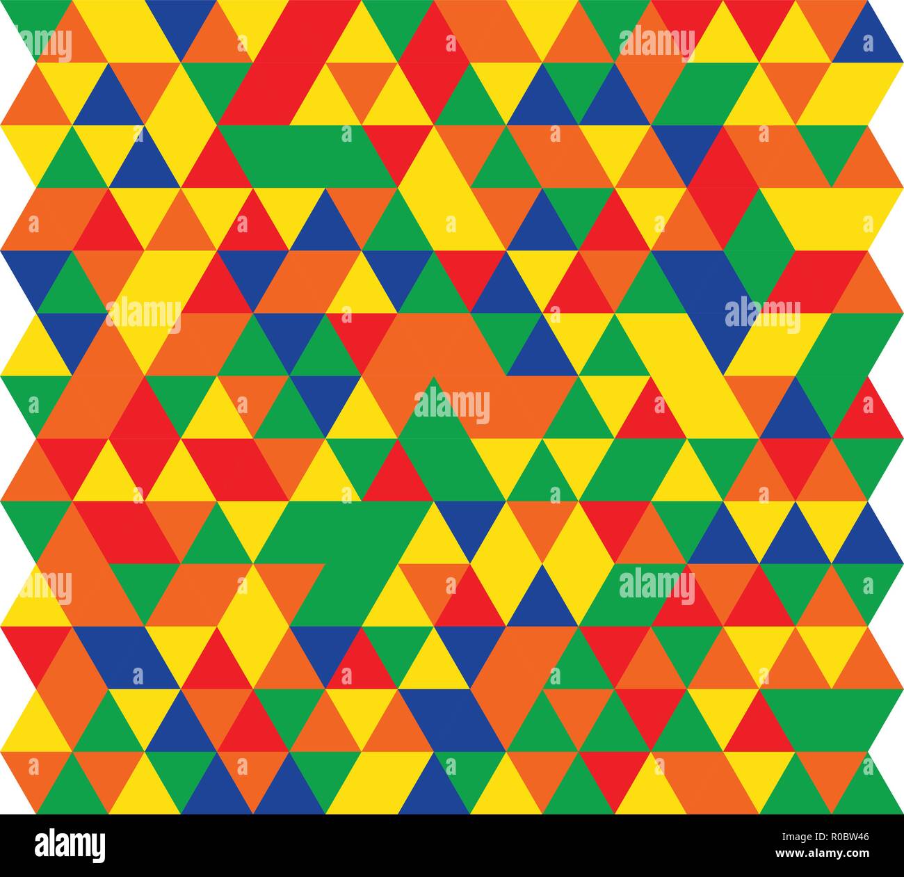 Vector illustration pattern of simple triangles of red, green, blue ...
