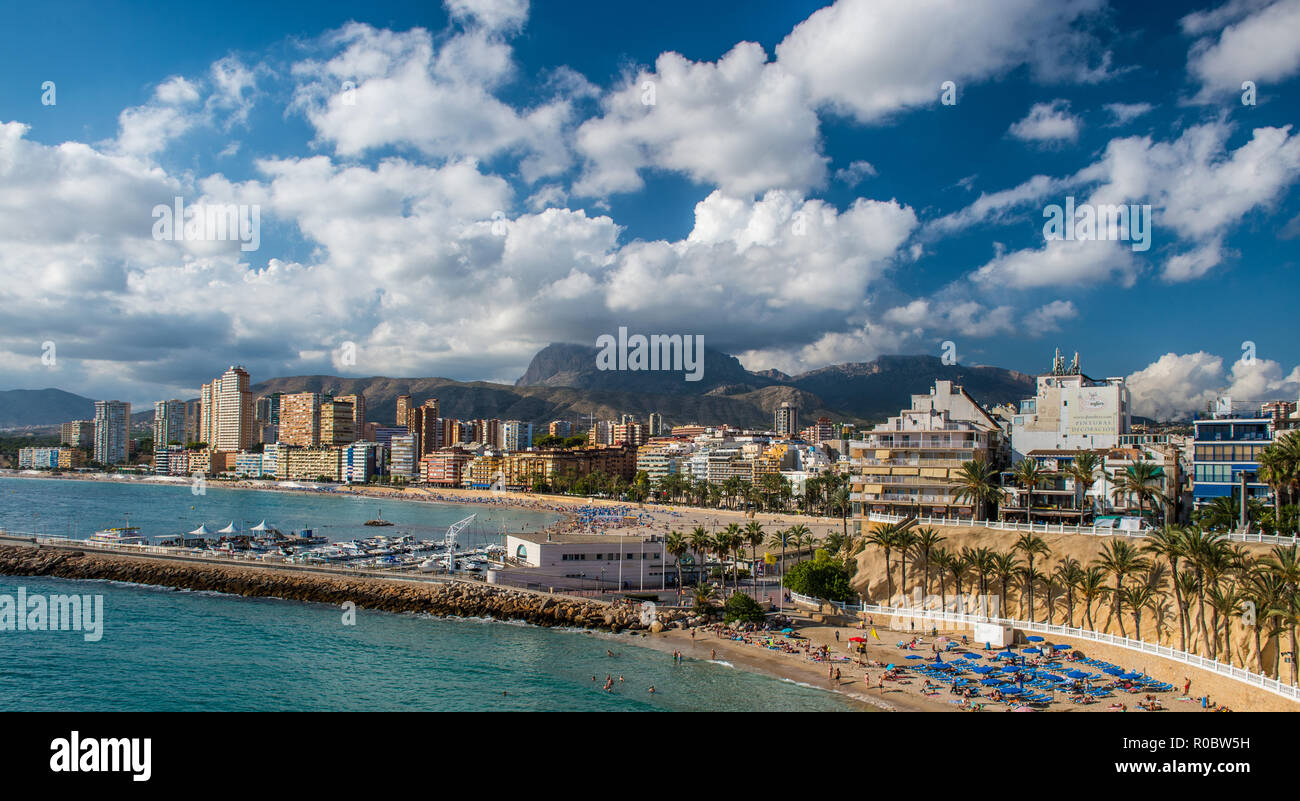 Panoramic view of Benidorm, in Spain.Benidorm Alicante playa de ...