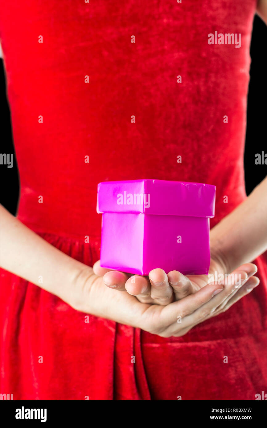 Wrapped present back hi-res stock photography and images - Alamy