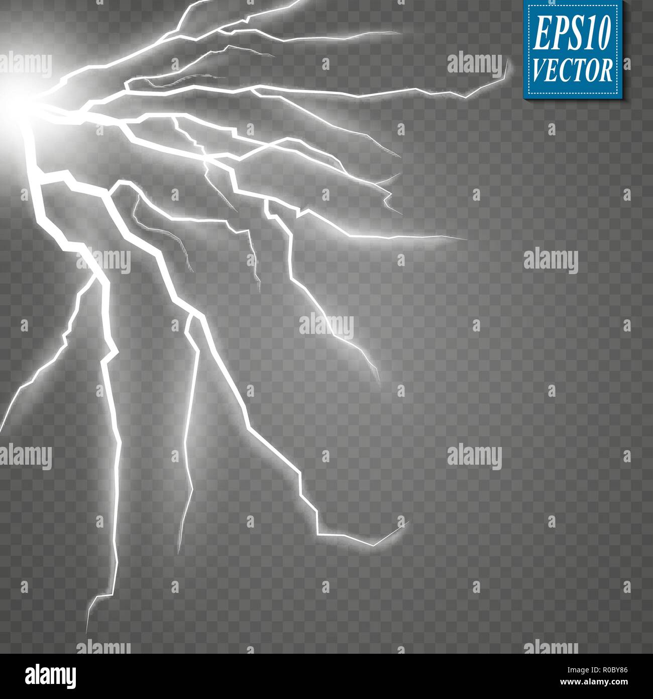 Storm with Lightning isolated on transparent background Stock Vector ...