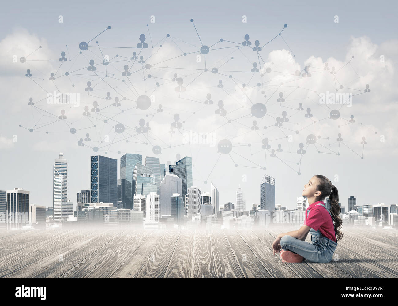 Concept of social wireless connection and internet use for commu Stock ...