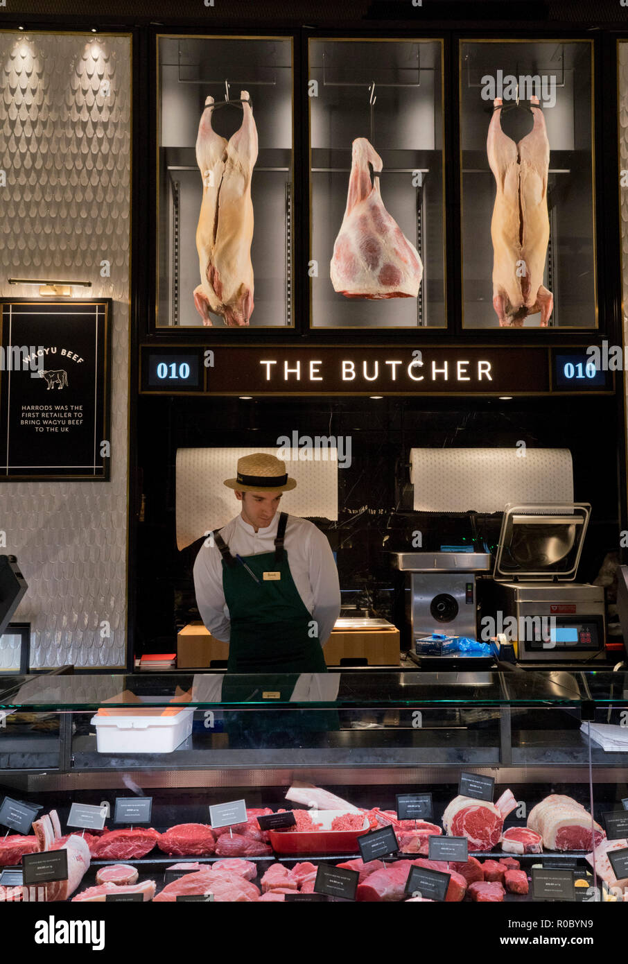 Meat department harrods london uk hi-res stock photography and images ...