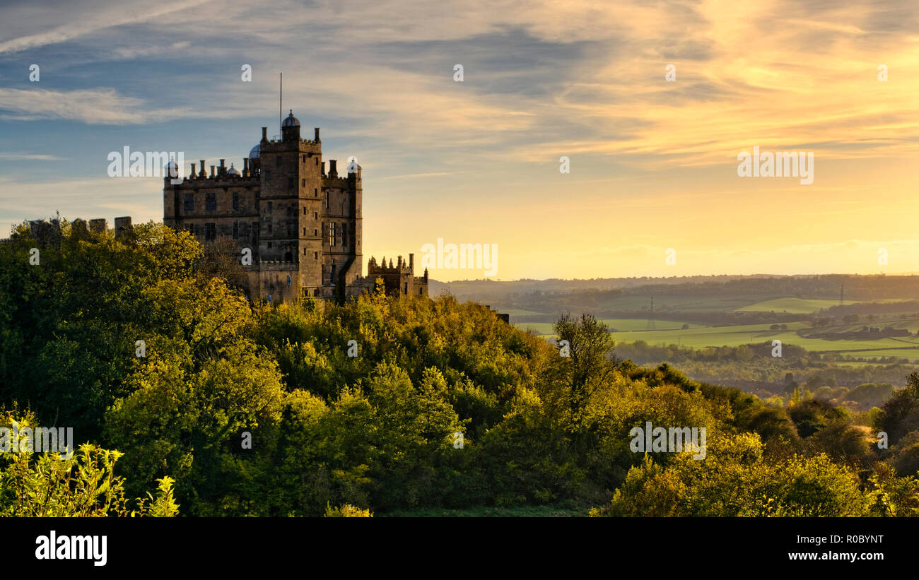 Bolsover Castle at sunset, Derbyshire, England Stock Photo - Alamy