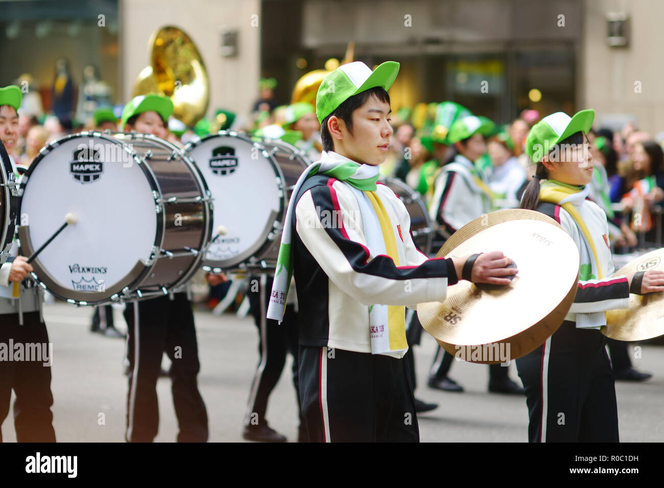 NEW YORK - MARCH 17, 2015: The annual St. Patrick's Day Parade along ...