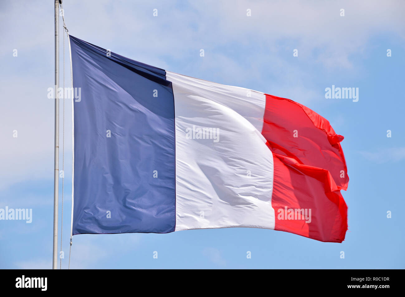 France flag waving hi-res stock photography and images - Alamy
