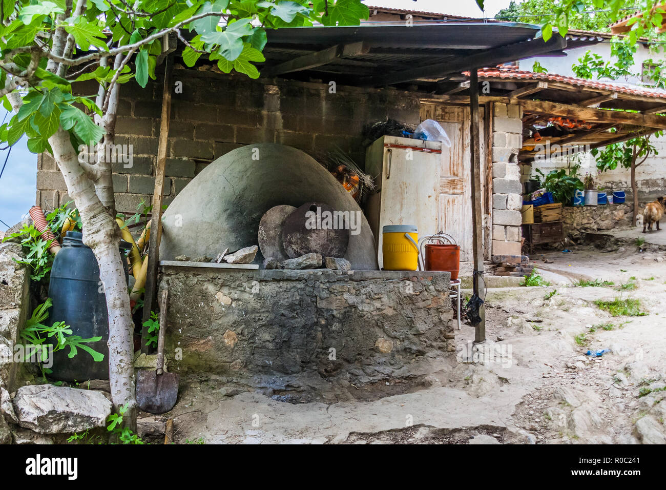 Iznik, Turkey, May 10, 2012: Traditional communal bread oven in Omerli ...