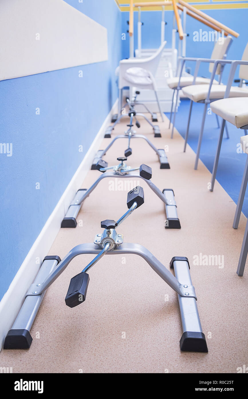 Recovery equipment used by the physiotherapist for rehabilitation in ...