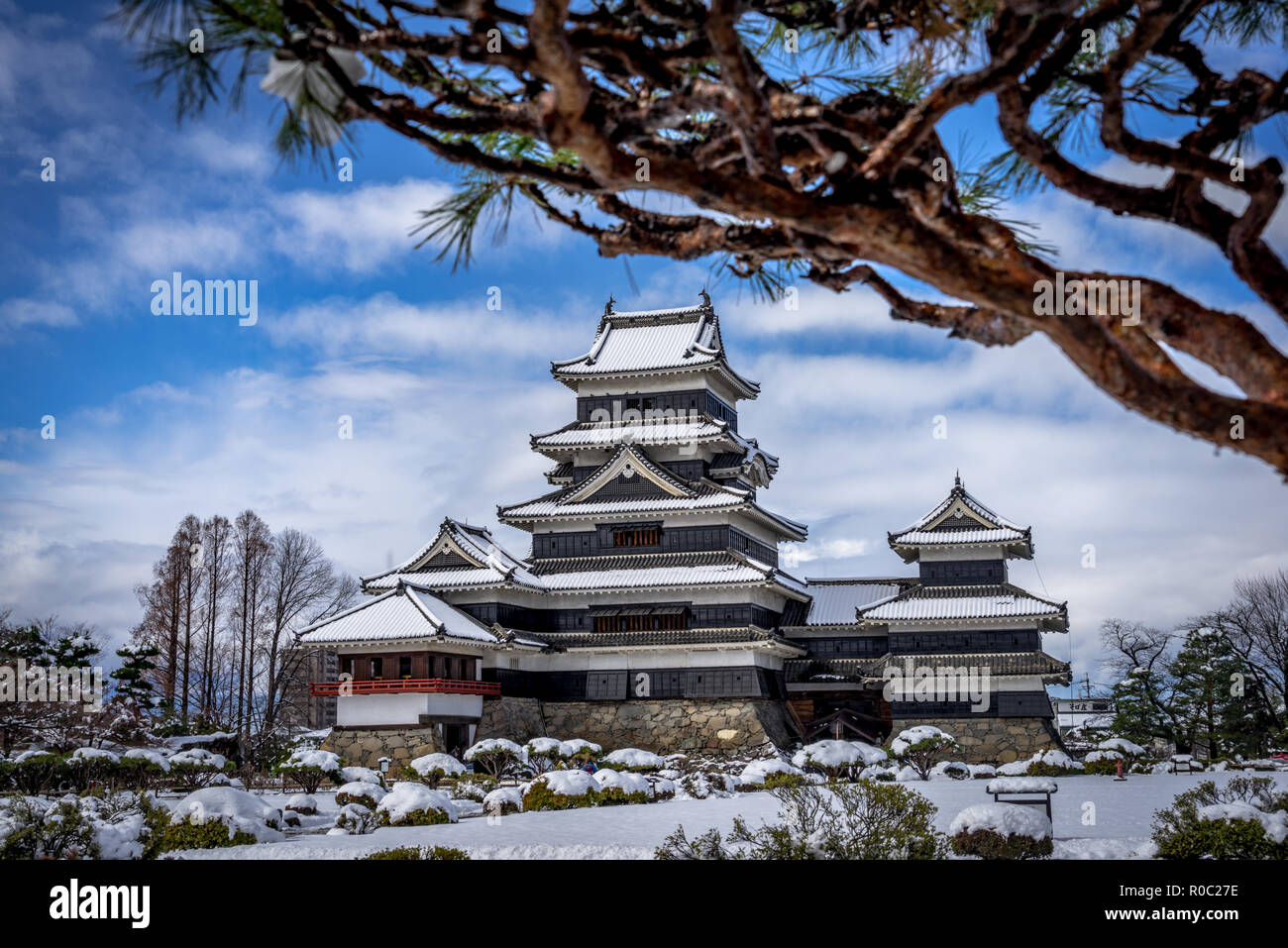 Matsumoto Castle, also known as the "Crow Castle" is Japanese Nataional ...
