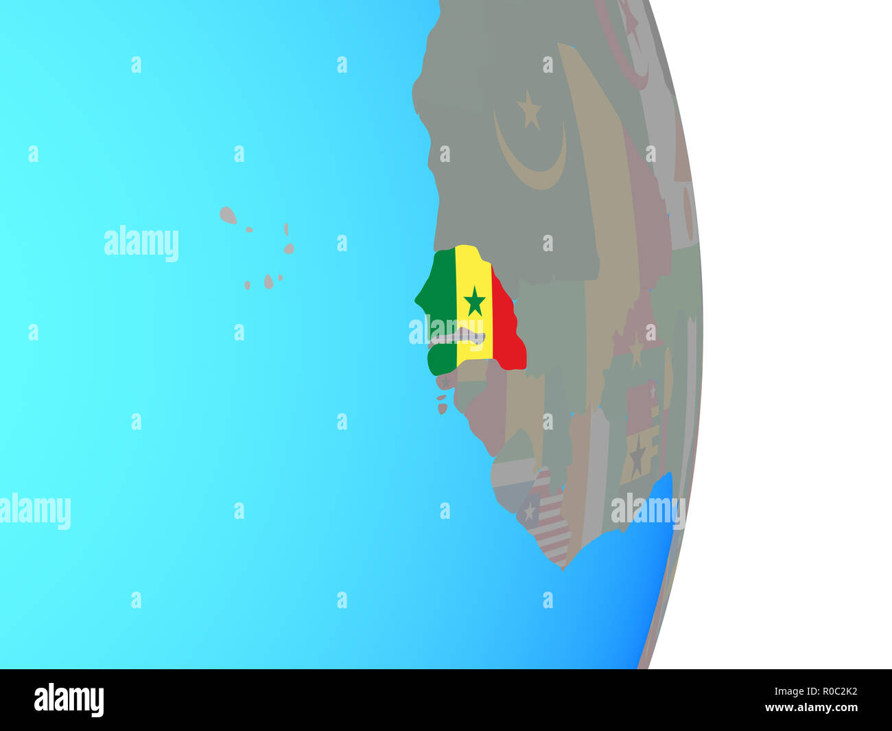 Simple political map senegal hi-res stock photography and images - Alamy