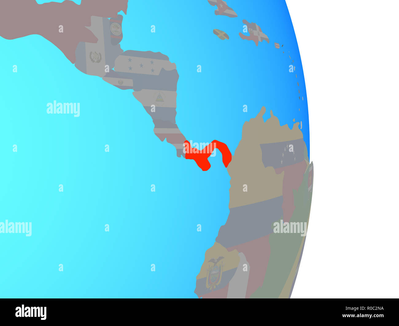 Simple political map panama hi-res stock photography and images - Alamy