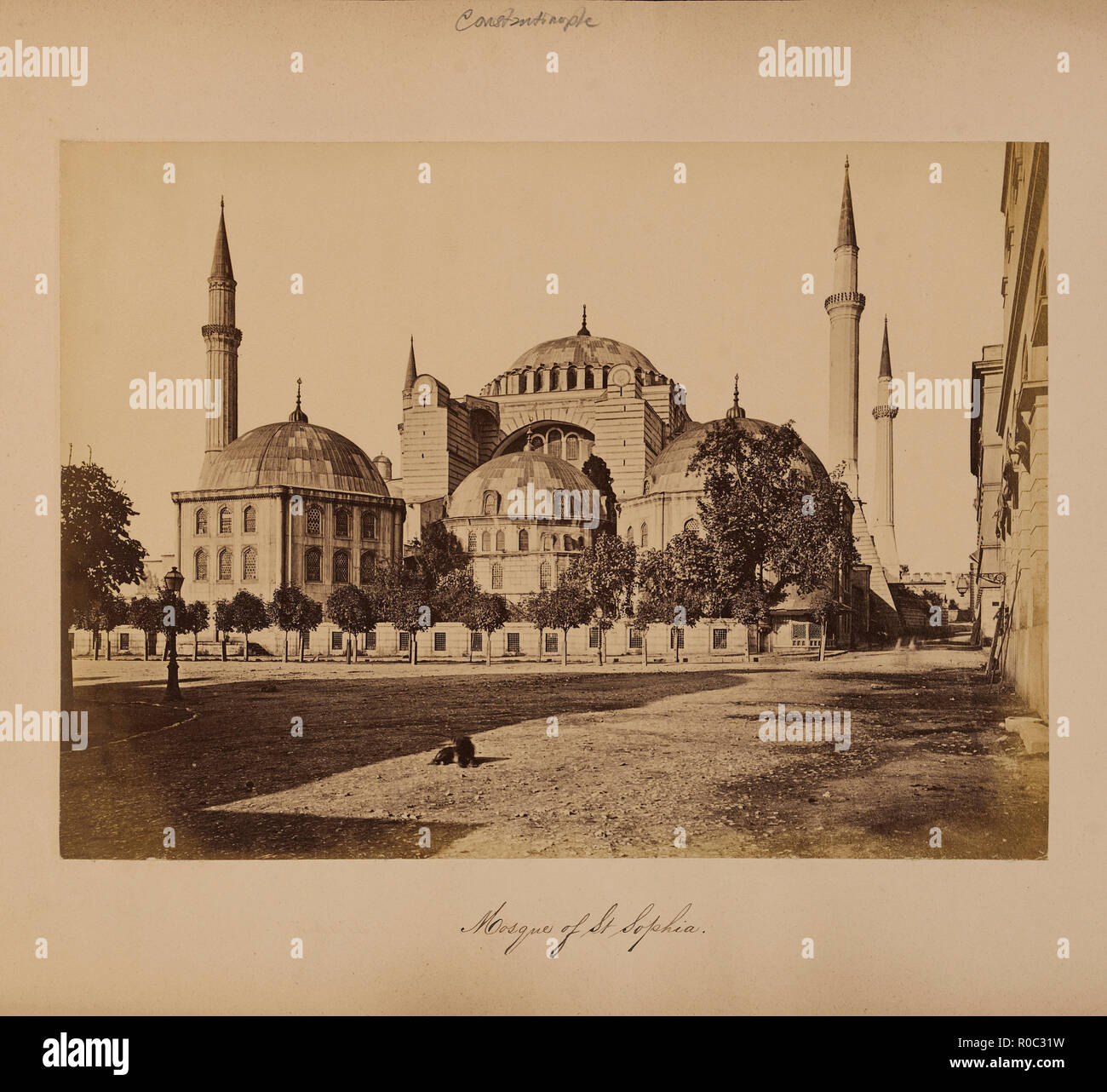 Mosque of St. Sophia, Istanbul, Turkey, 1860's Stock Photo - Alamy