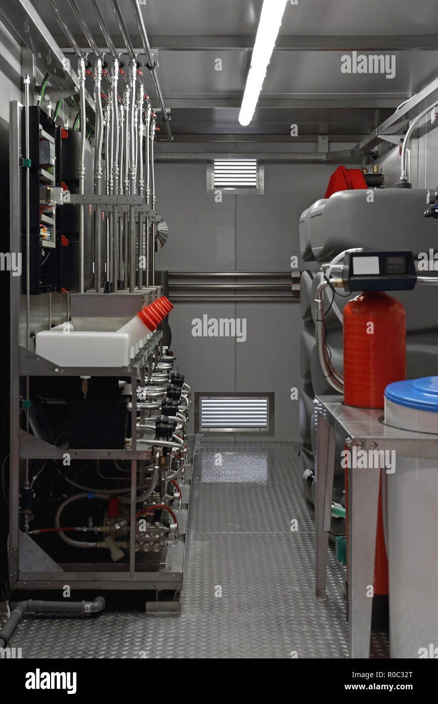 Automatic Car Wash Equipment System Control Room Stock Photo - Alamy