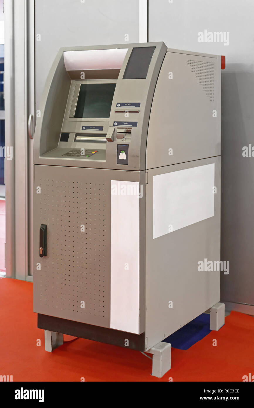 Stand Alone Automated Teller Machine in Corridor Stock Photo - Alamy