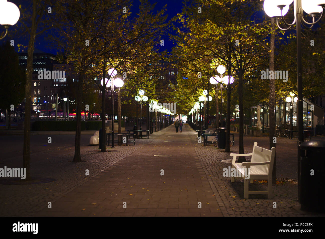 Walking street at night Stock Photo - Alamy