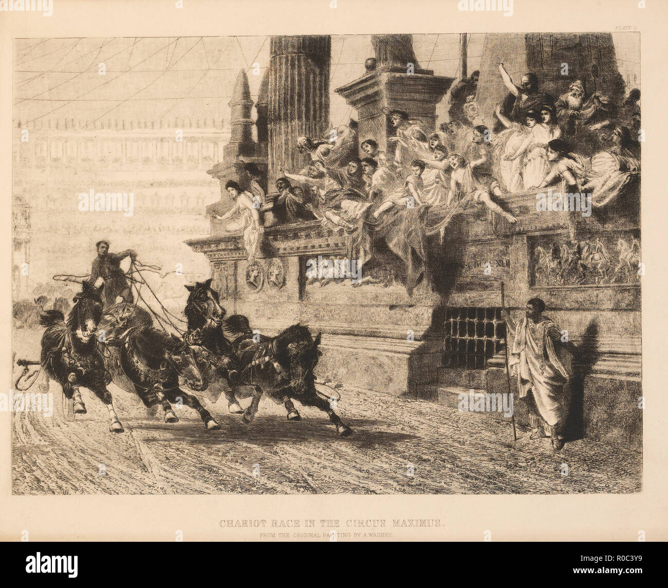 Chariot Race in the Circus Maximus, Engraving from the Original ...