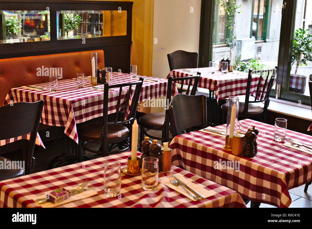 Italian style restaurant in Stockholm Stock Photo - Alamy