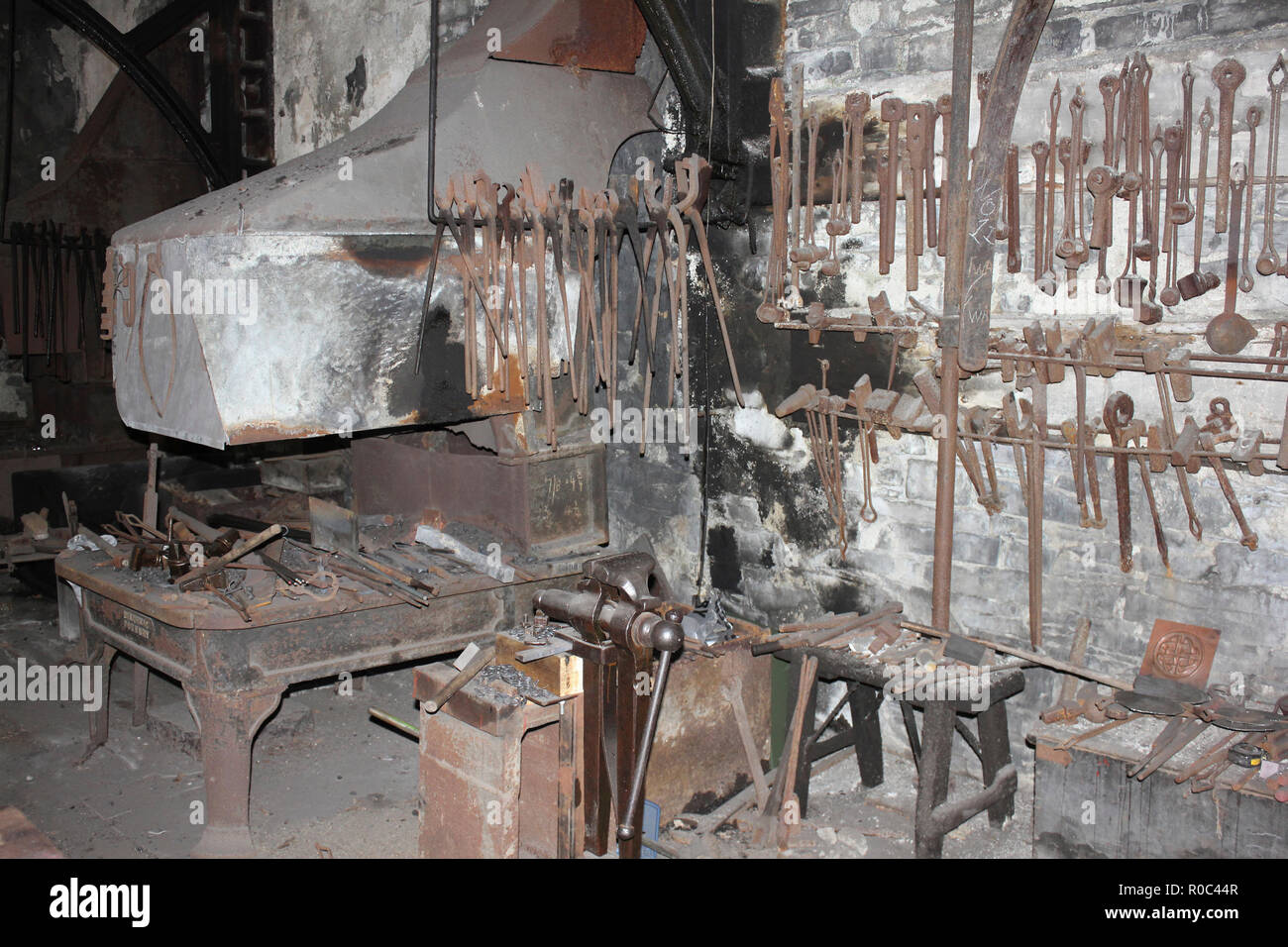 Blacksmith Forge Within The National Slate Museum, Dinorwic Quarry ...