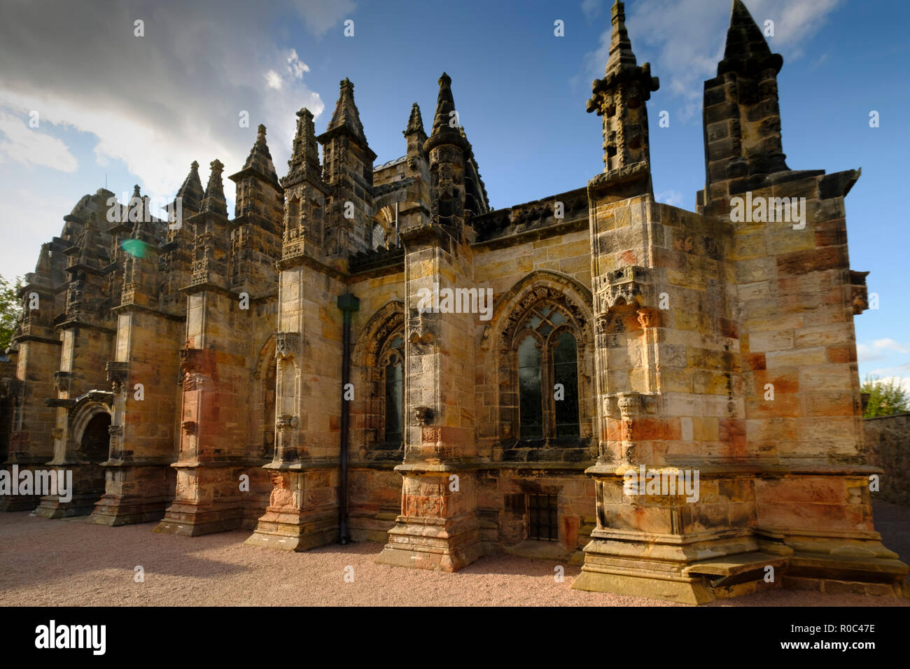 Rosslyn Chapel, made famous by The Da Vinci Code, outside Edinburgh ...