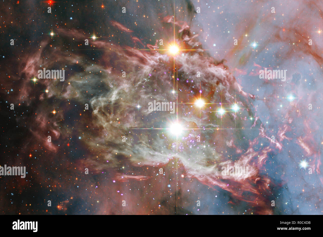 Awesome nebula. Billions of galaxies in the universe. Elements of this ...