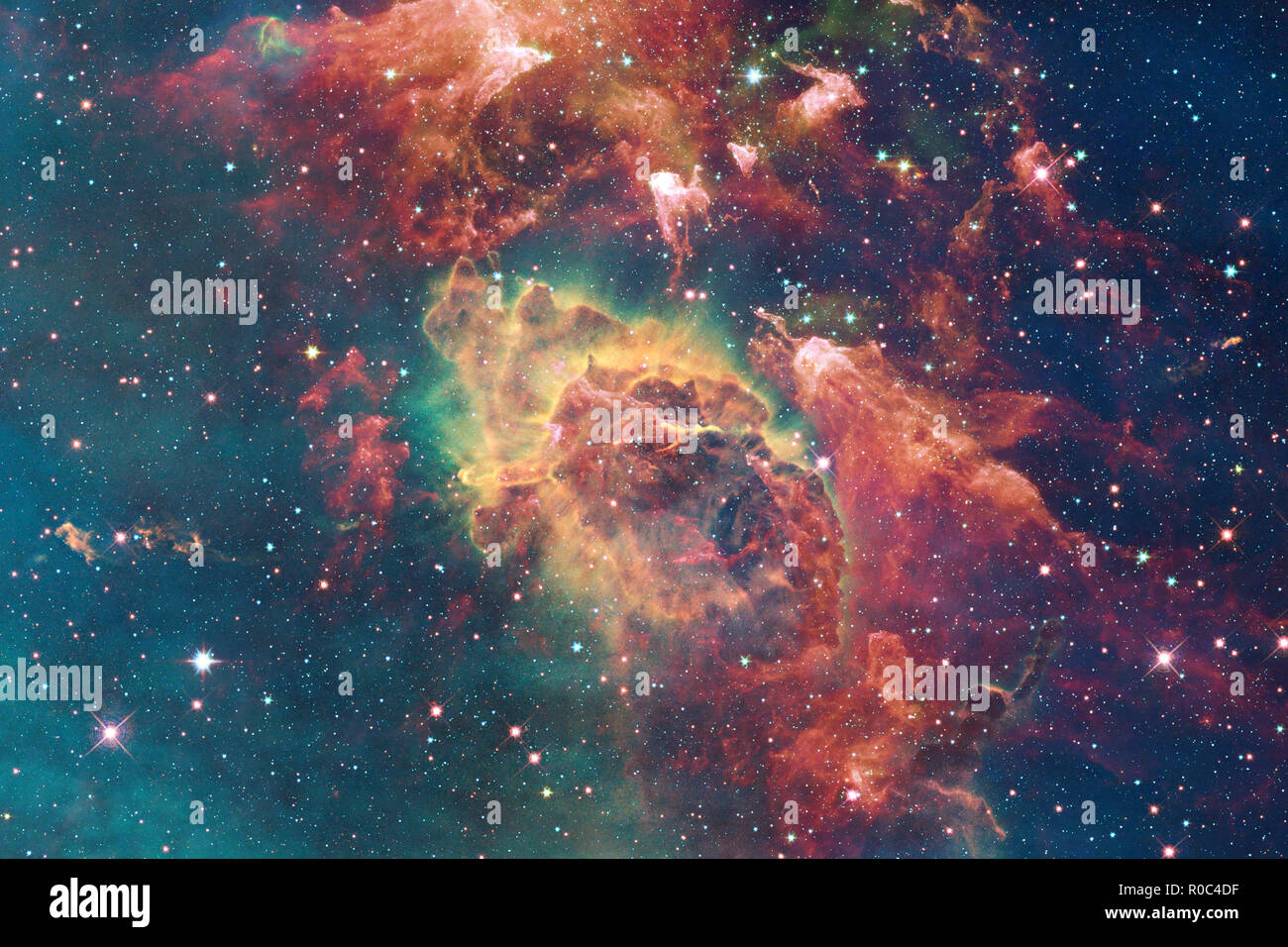 Glowing galaxy, awesome science fiction wallpaper. Elements of this image furnished by NASAnd ...