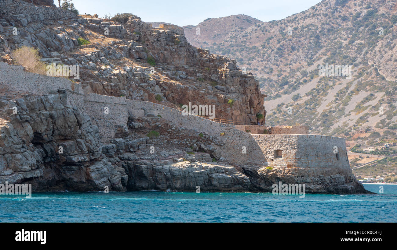 Spinalonga Island, the historical abandoned leper colony in NE Crete ...
