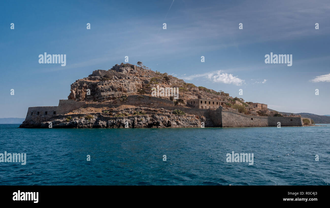 Spinalonga Island, the historical abandoned leper colony in NE Crete ...