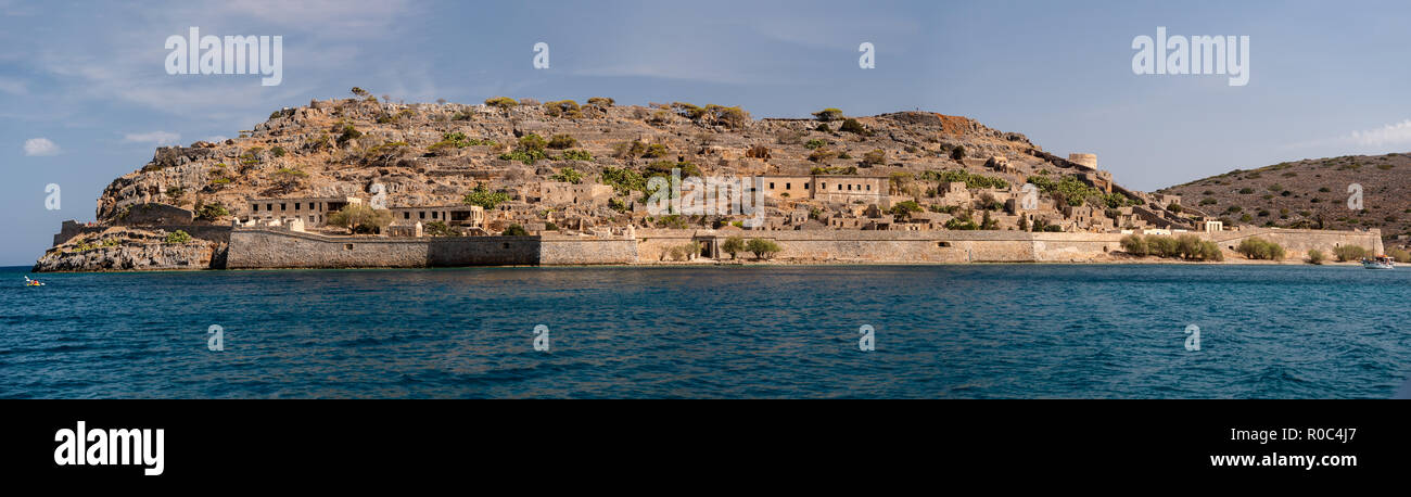 Spinalonga Island, the historical abandoned leper colony in NE Crete ...