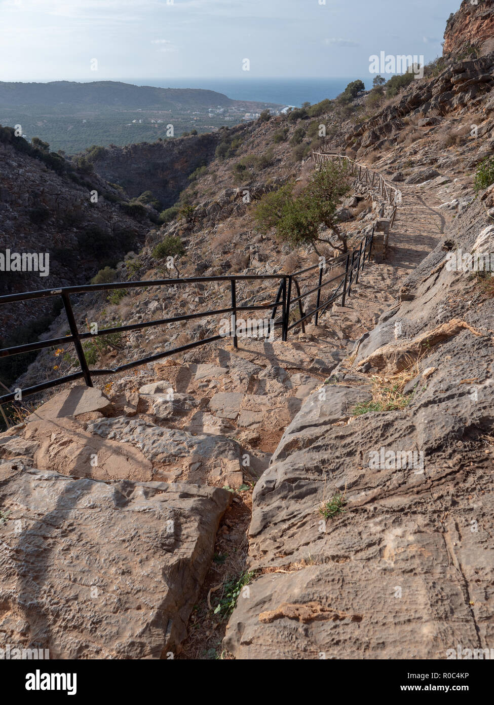 Mountain path to the famous Milatos Cave NE Crete, Greece Stock Photo ...