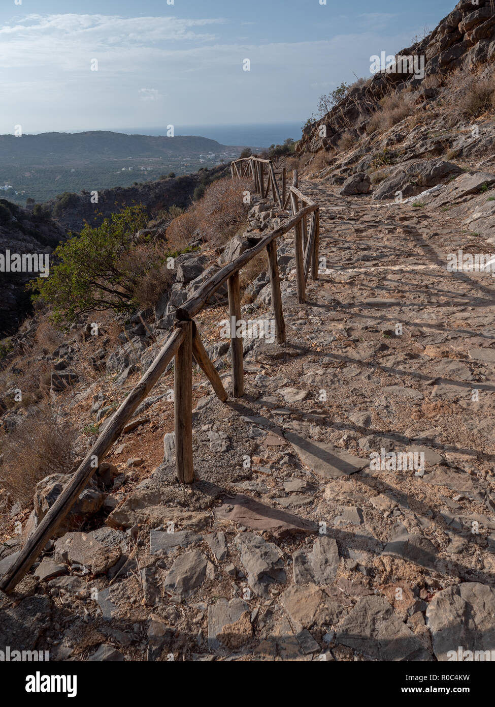 Mountain path to the famous Milatos Cave NE Crete, Greece Stock Photo ...