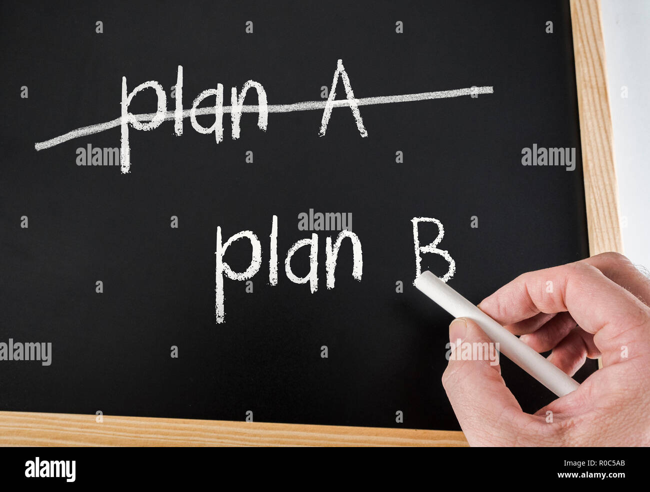 Crossing out Plan A and writing Plan B, conceptual image Stock Photo ... Crossing out Plan A and writing Plan B, conceptual image Stock Photo ...