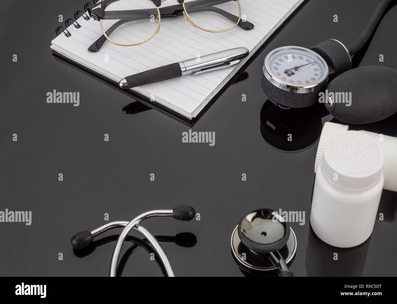 Tools used in medicine, consultation of a doctor, conceptual image ...