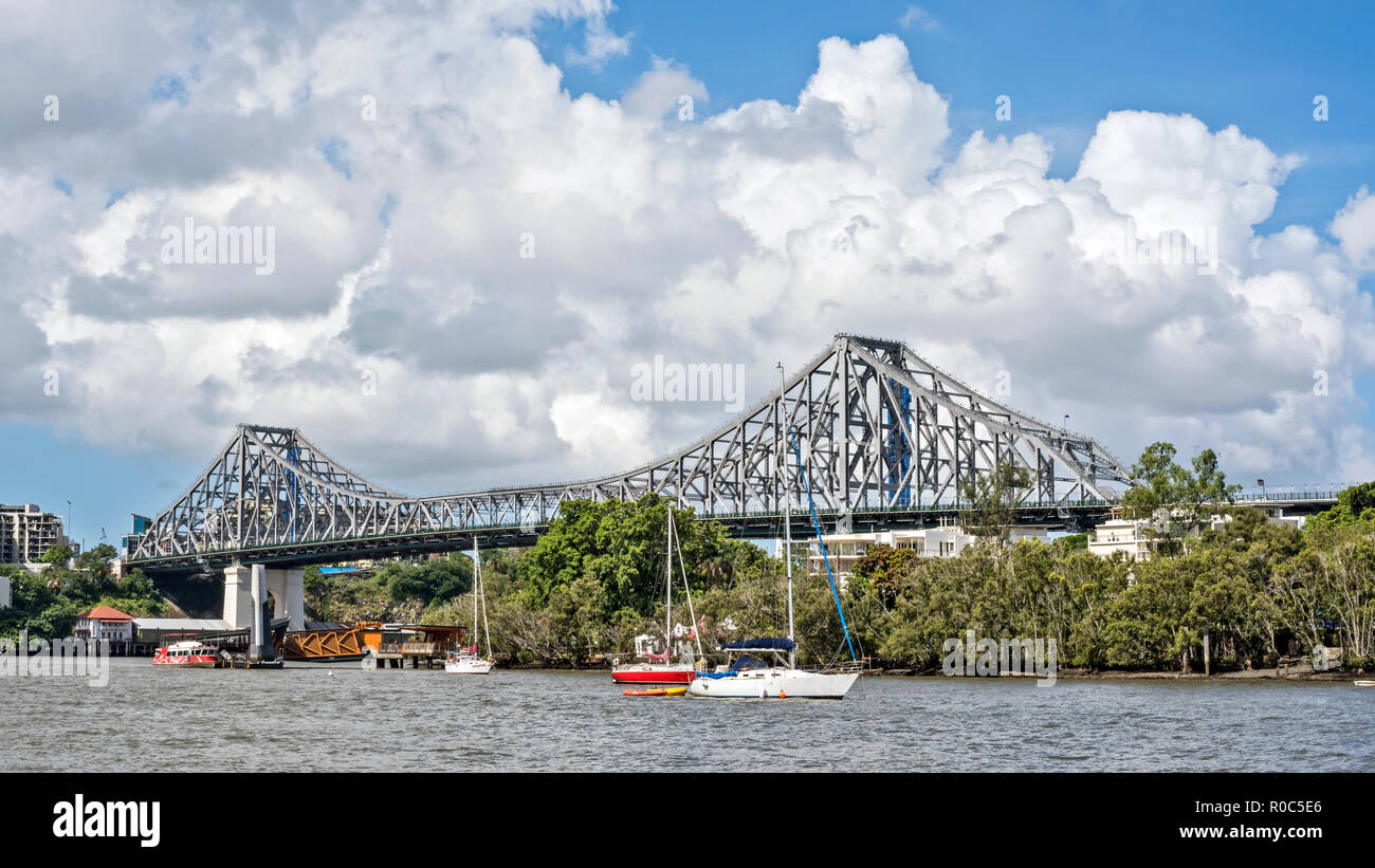 Story Bridge, Brisbane, Australia, viewed from Kangaroo Point Stock ...
