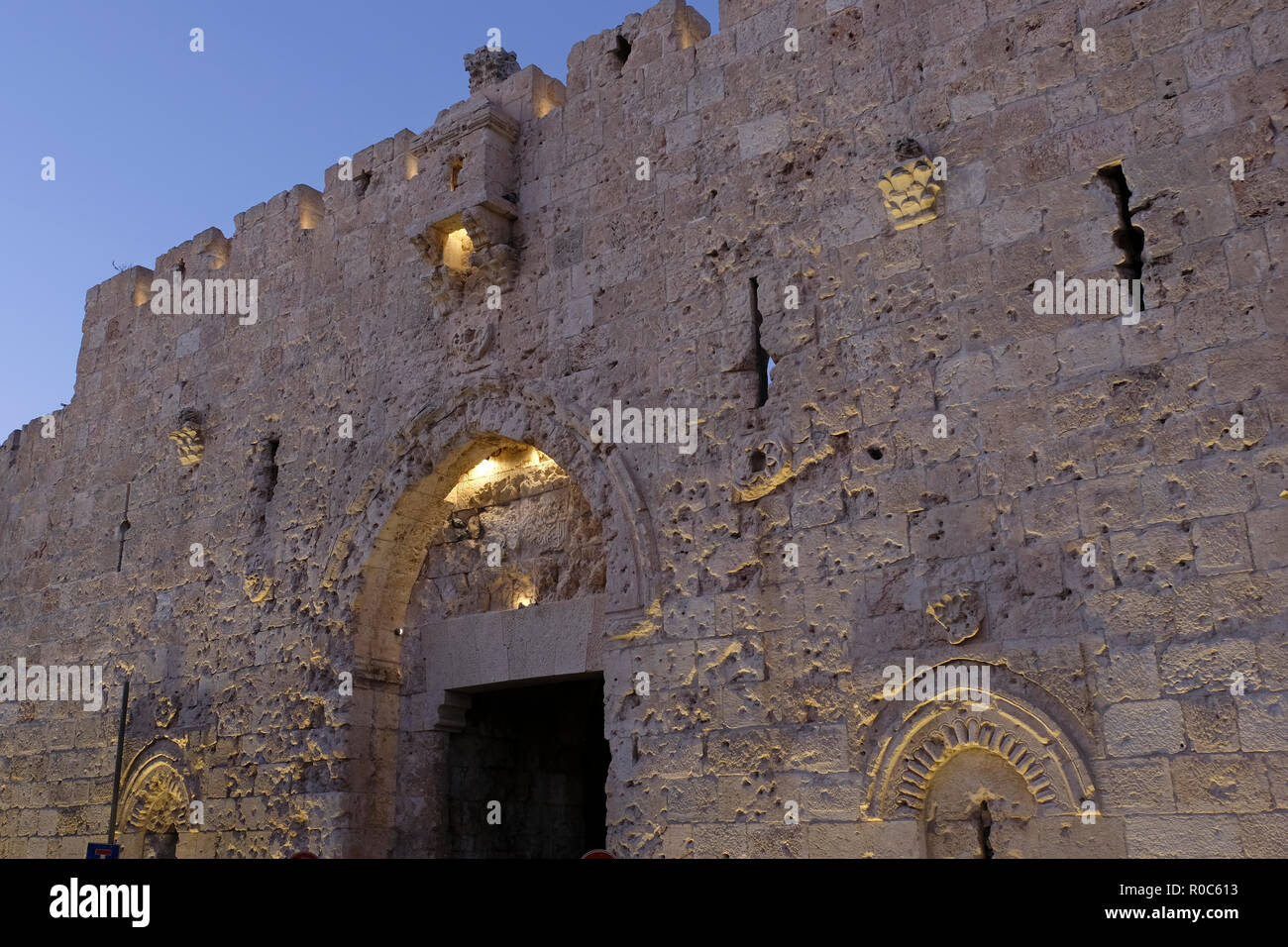 View of Zion gate also Bab al-Nabi Daoud one of eight gates of the ...