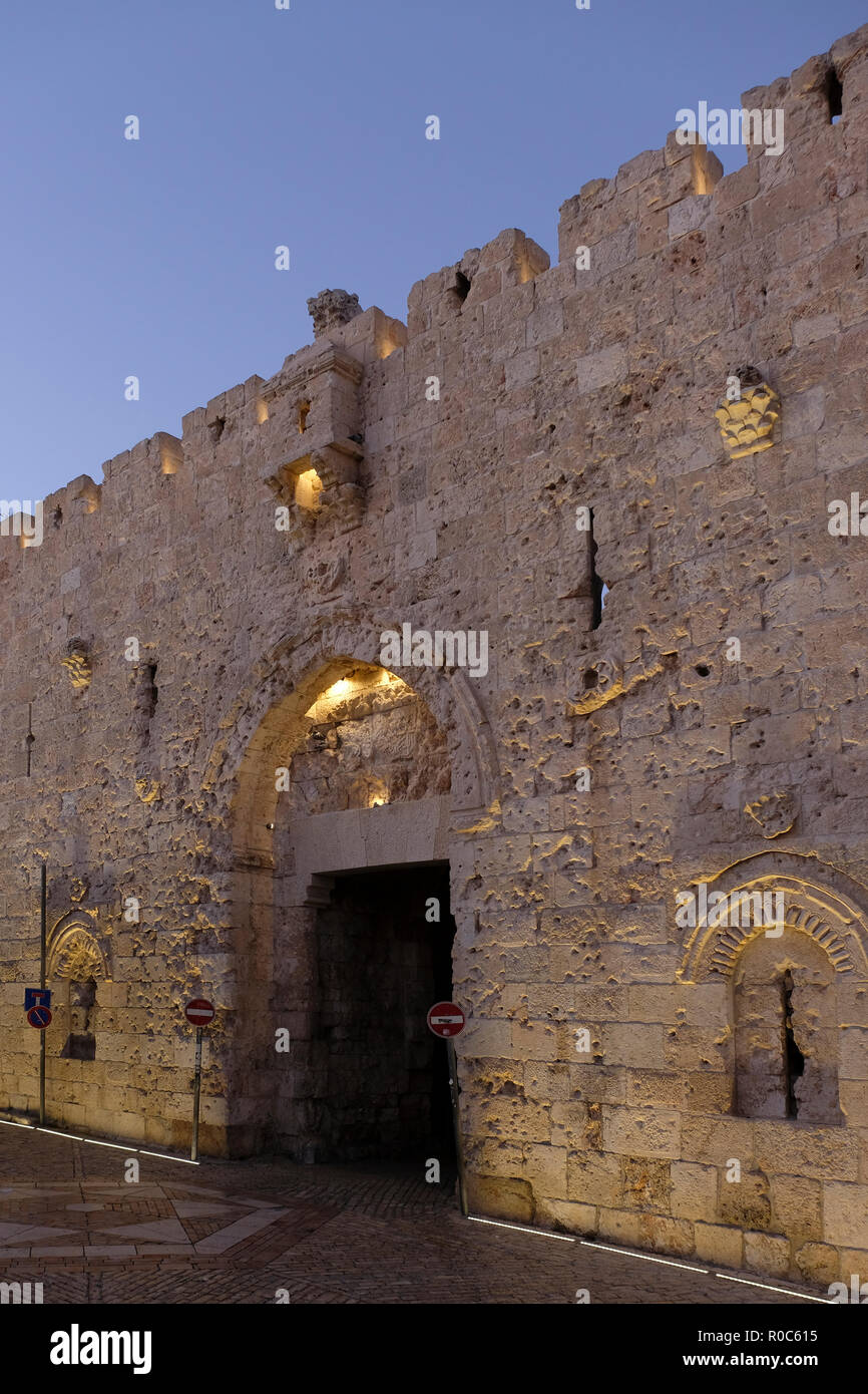 View of Zion gate also Bab al-Nabi Daoud one of eight gates of the ...