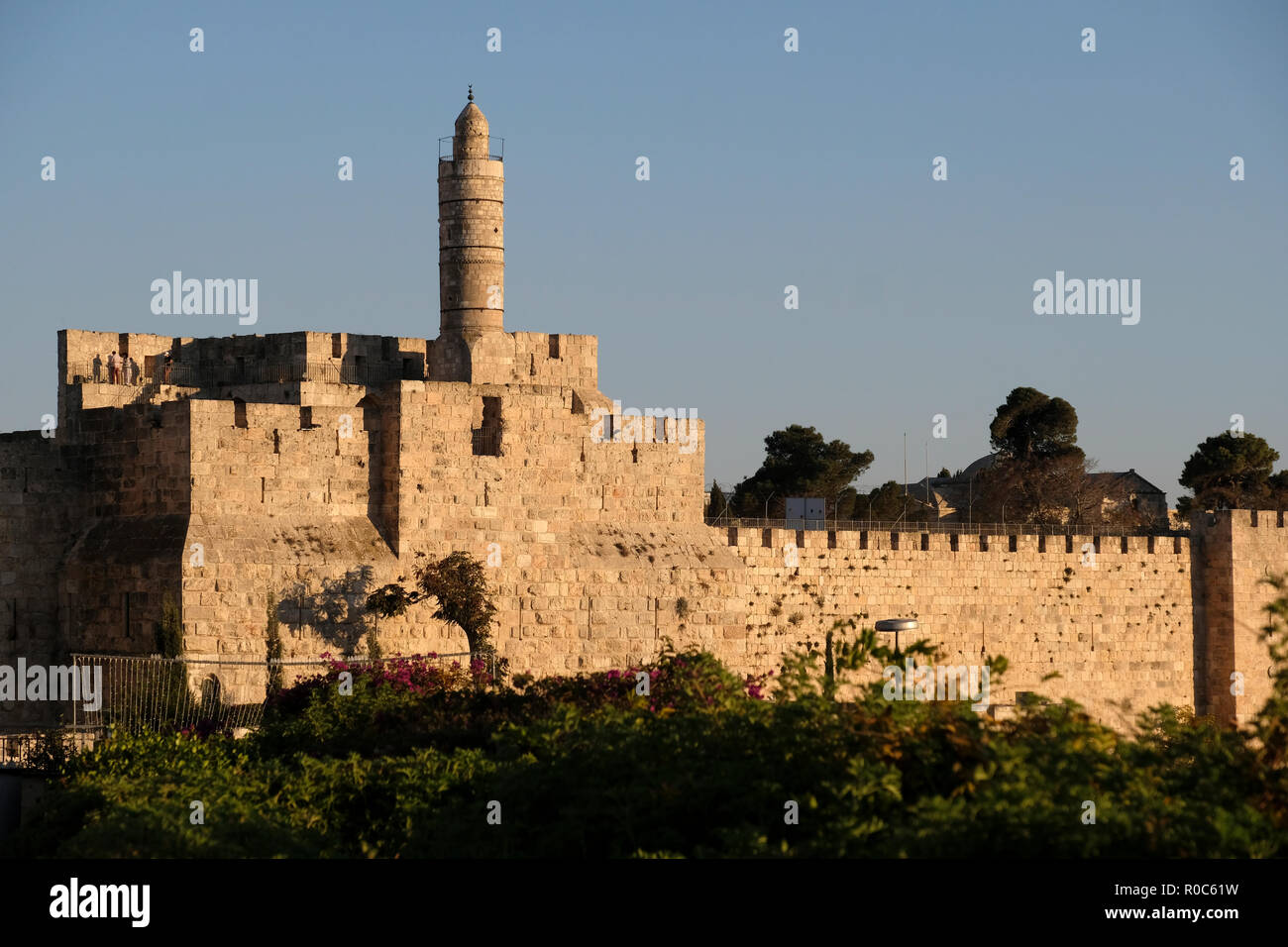 View of the fortified Tower of David, also known as the Jerusalem ...