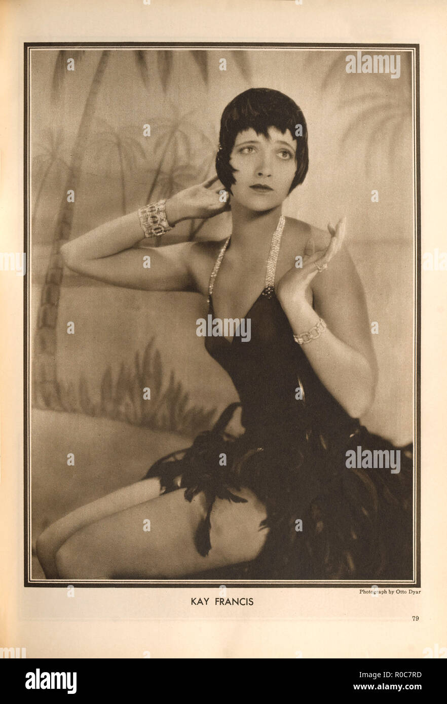 Actress Kay Francis, Publicity Portrait inside The New Movie Magazine ...