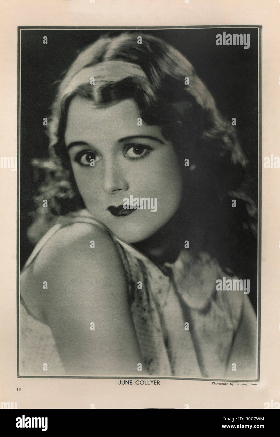 Actress June Collier, Publicity Portrait inside The New Movie Magazine ...