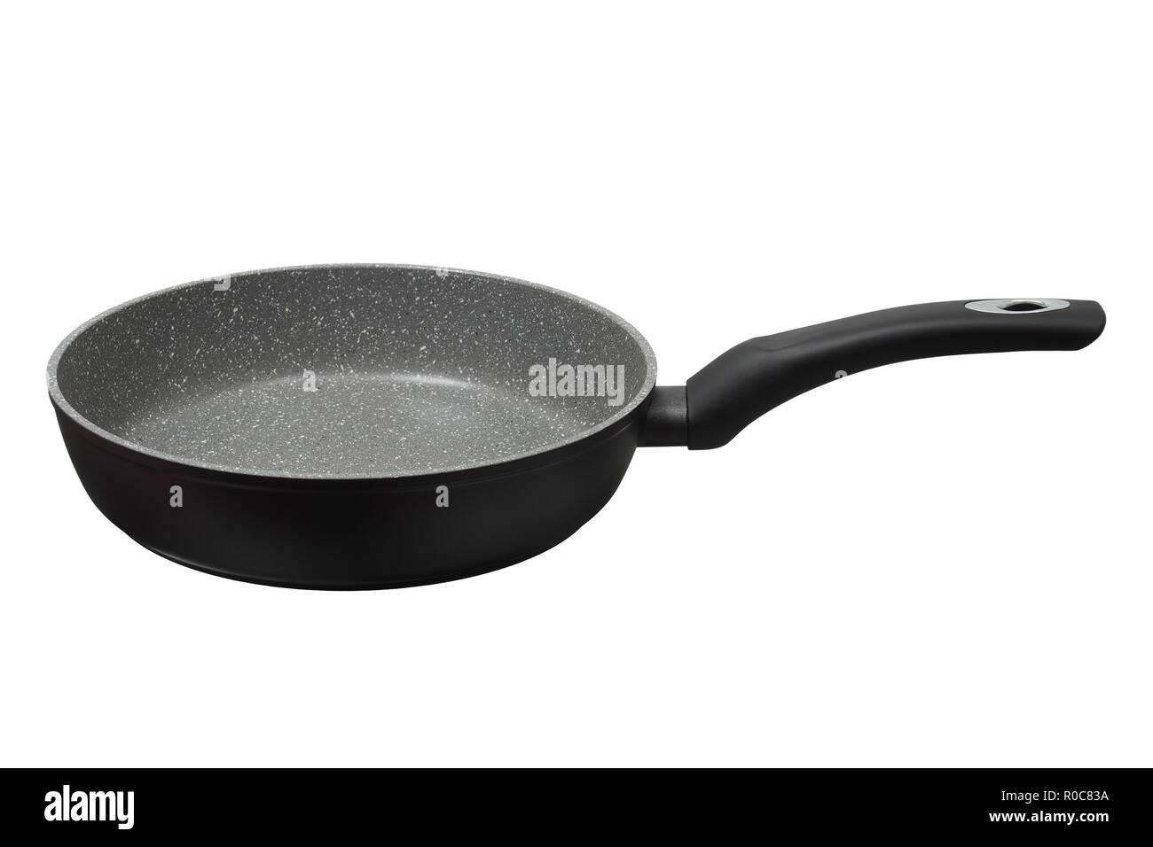 Black frying pan isolated on white background Stock Photo - Alamy