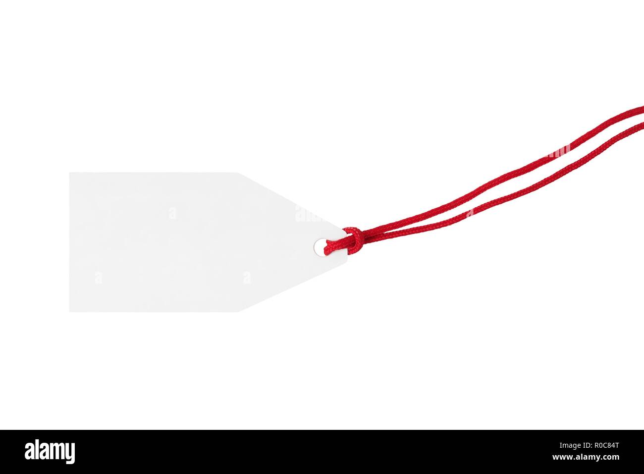 Blank price tag on white background Stock Photo - Alamy