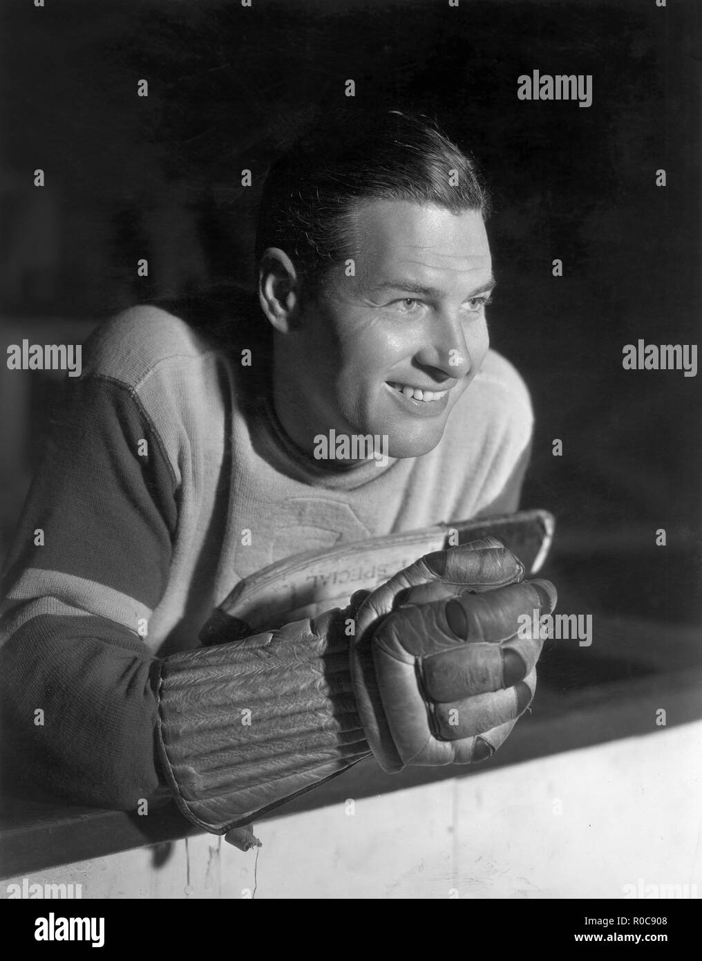 Actor Richard Arlen, Publicity Portrait in Hockey Uniform, Paramount ...
