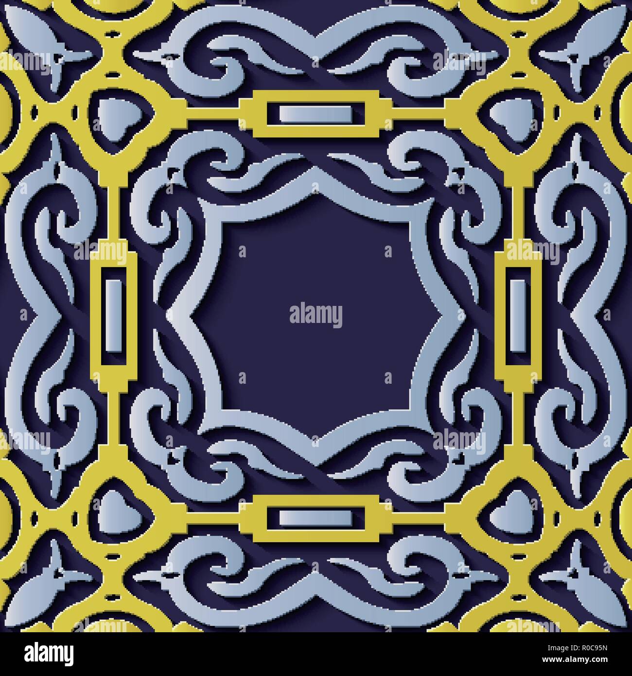 Seamless relief sculpture decoration retro pattern spiral curve cross ...