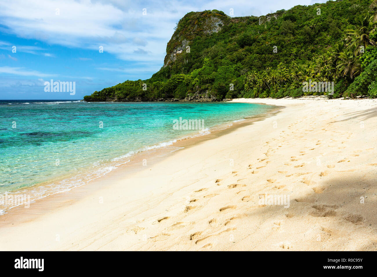 Sandy beach on the island of Guam Stock Photo - Alamy