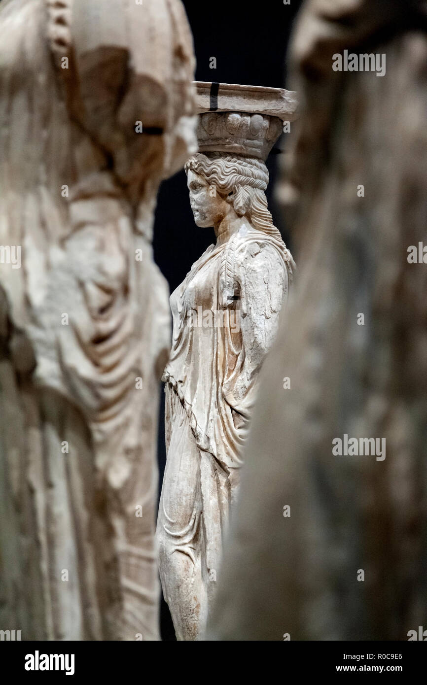 Caryatids in Athens Stock Photo - Alamy