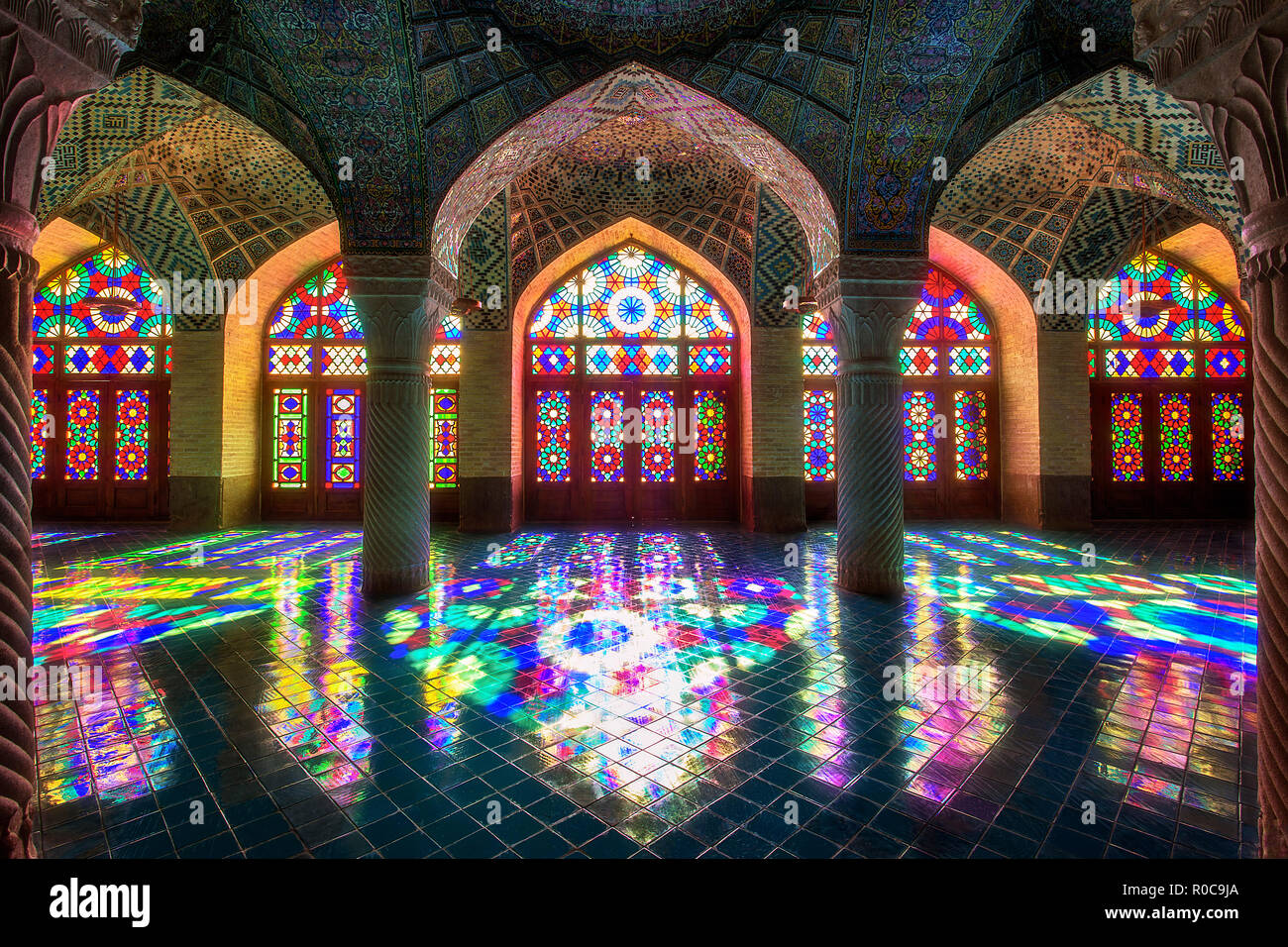 The Nasir al-Mulk Mosque,(nasir ol molk mosque) also known as the Pink ...